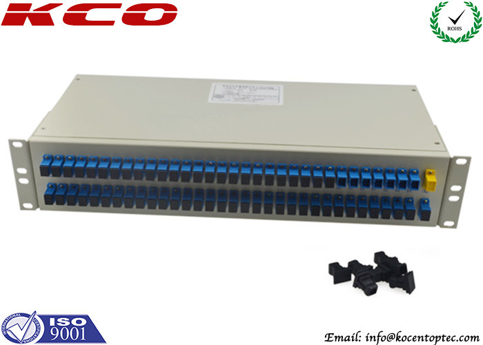 1x64 Rack Mount PLC Fiber Optic Splitter สําหรับเครือข่าย PON